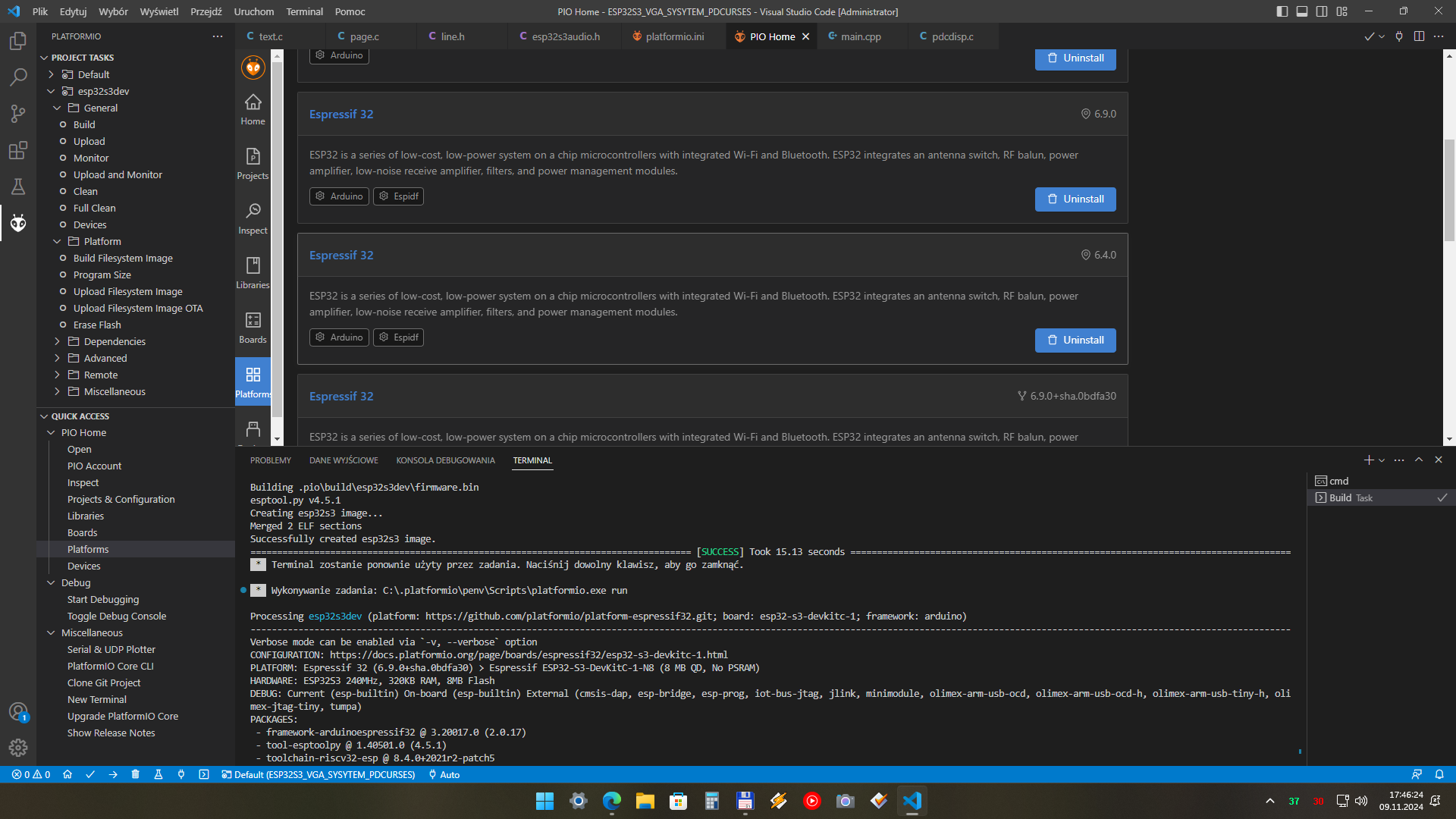 ESP32 S3 7cali 800x480 LVGL demo PlatformIO VSCODE - Programowanie - FORBOT